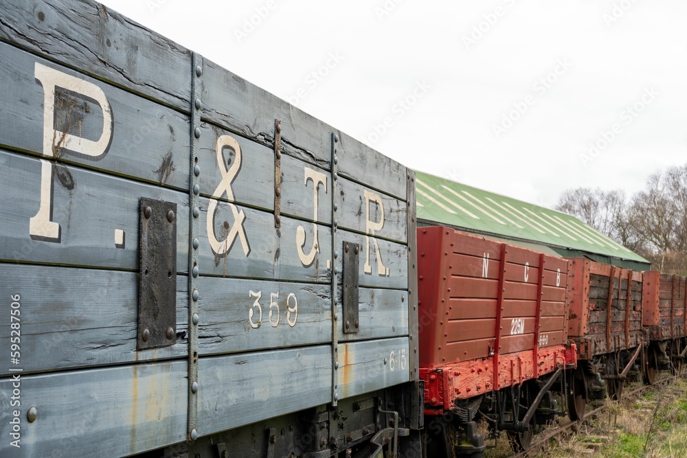 Vintage steam train goods wagons at Tanfield Railway - the World's ...