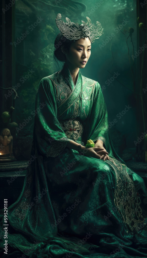Mythical chinese goddess, a legend from the ancient China. Generative ...