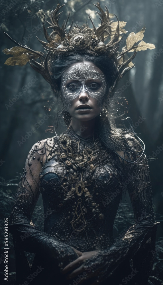 Mythical chinese goddess, a legend from the ancient China. Generative ...