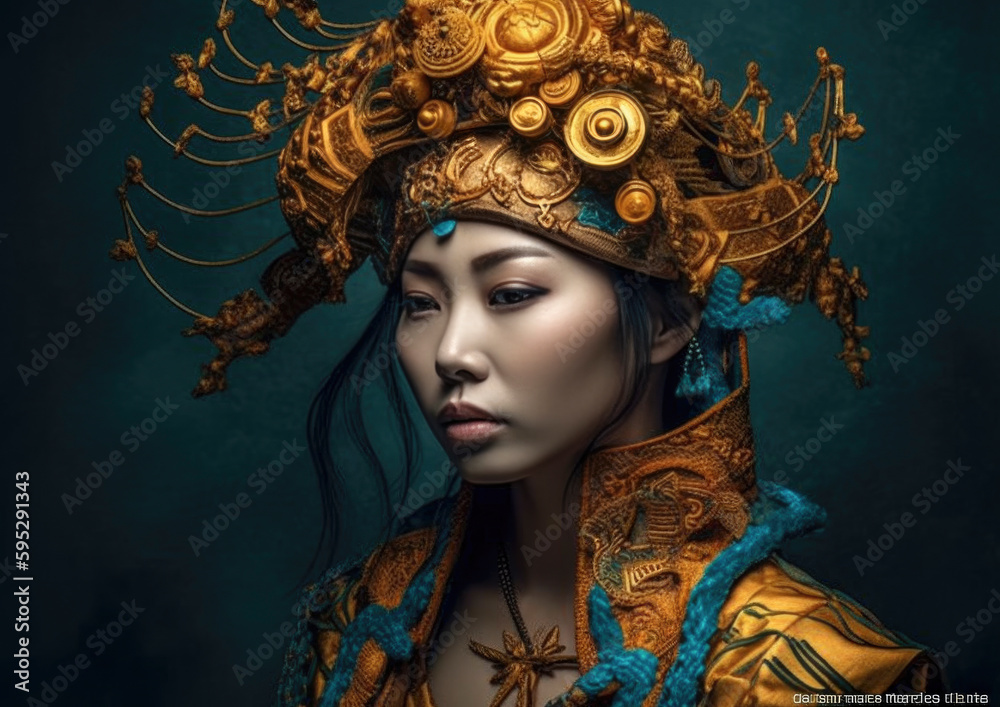 Mythical chinese goddess, a legend from the ancient China. Generative ...