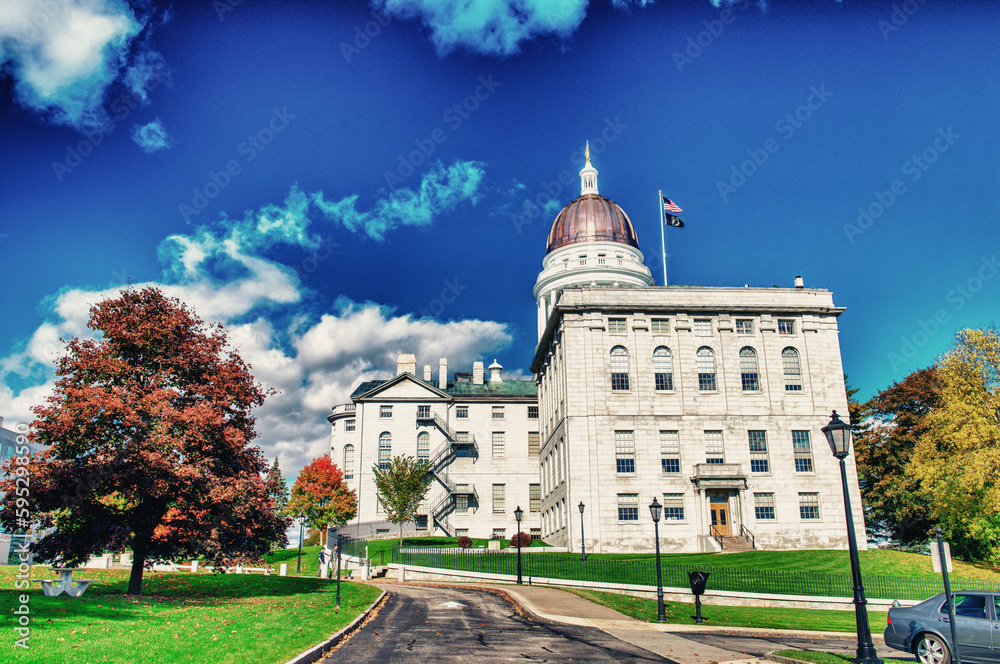 Maine State House is the capitol building of Maine in historic downtown ...
