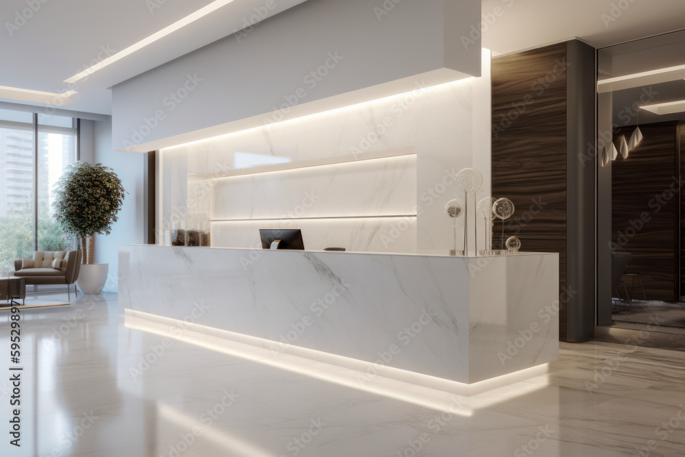 Modern Hotel Reception Desk Design