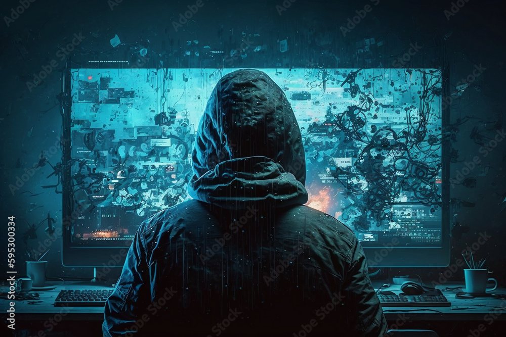 cybercrime - it-security - illustration - concept art Stock ...