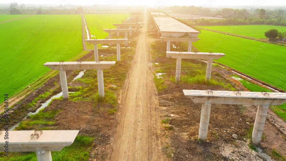 Stockvideo A motorway construction site is a vital part of ...