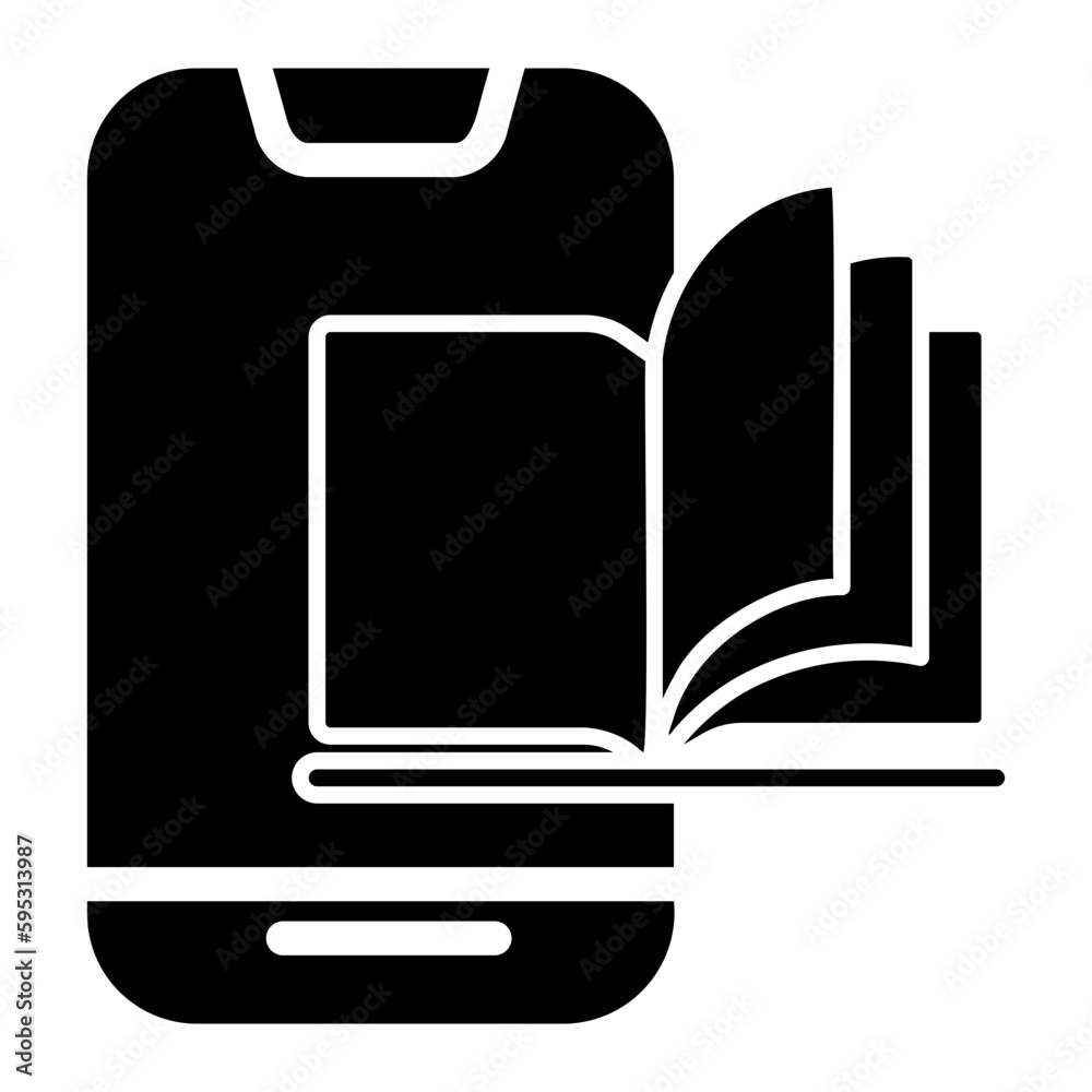 e book icon Stock Vector | Adobe Stock