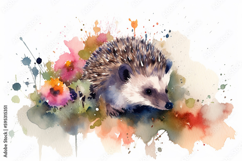 Cute Hedgehog Painting