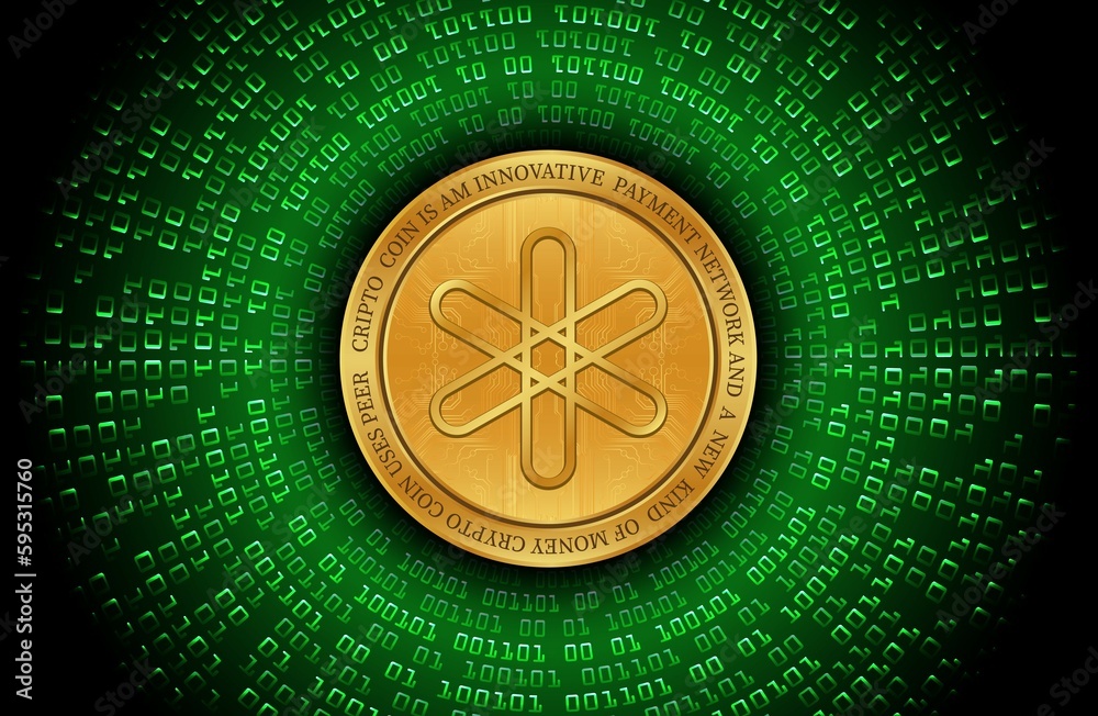 virtual coins and their logos. dent virtual currency logo. 3d ...