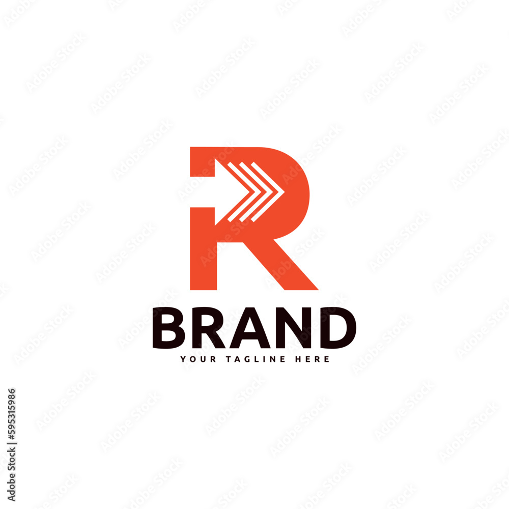 Vector letter R logo with modern and unique Marketing concept premium ...