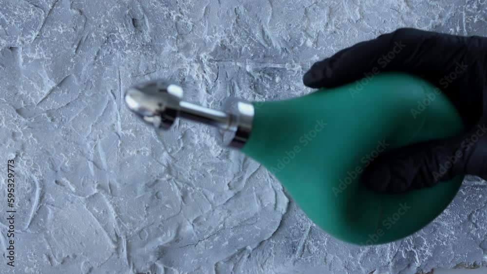 Cylinder Politzer for blowing off of ears, ear or Eustachian tubes and ...