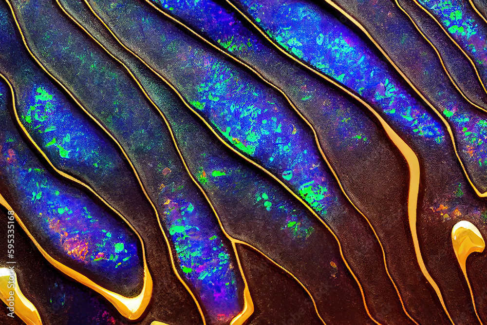 Opal stone abstract macro background. Iridescent rainbow opalescent ...