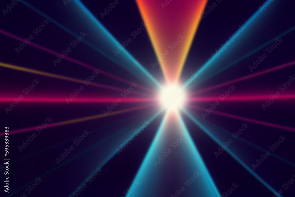 ภาพประกอบสต็อก Neon lights retro cyberpunk lasers and light overlays ...