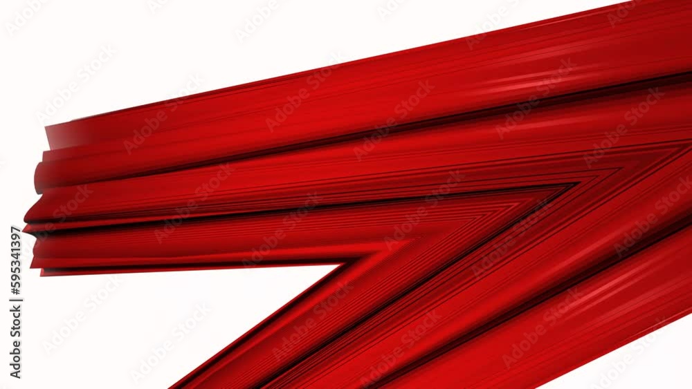 Abstract red color curve lines stripes white background Stock Video ...