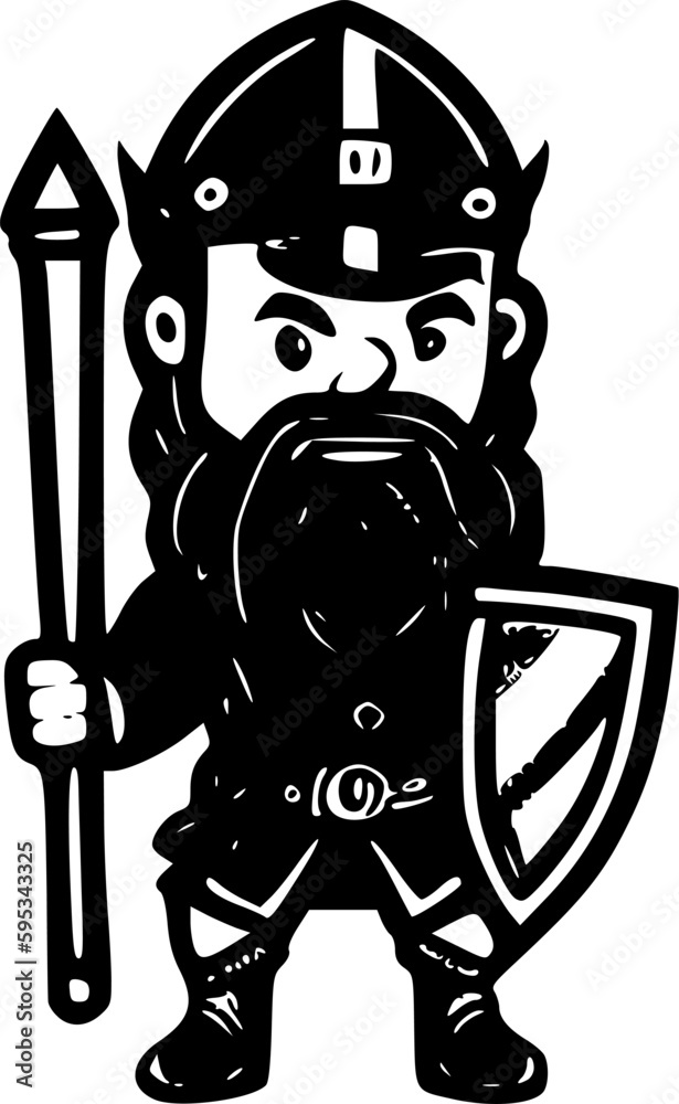 Irish | Black and White Vector illustration Stock Vector | Adobe Stock