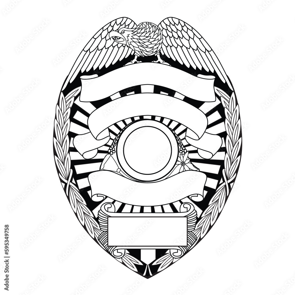 vector illustration of Security Police badge Stock Vector | Adobe Stock