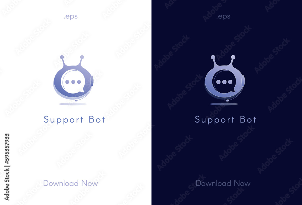 Next generation AI logos vector illustrations and chat bots. Stock ...