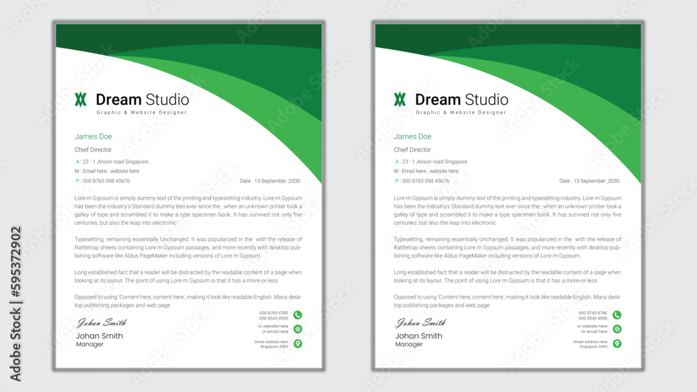 letterhead design social media post roll up face book cover. Stock ...