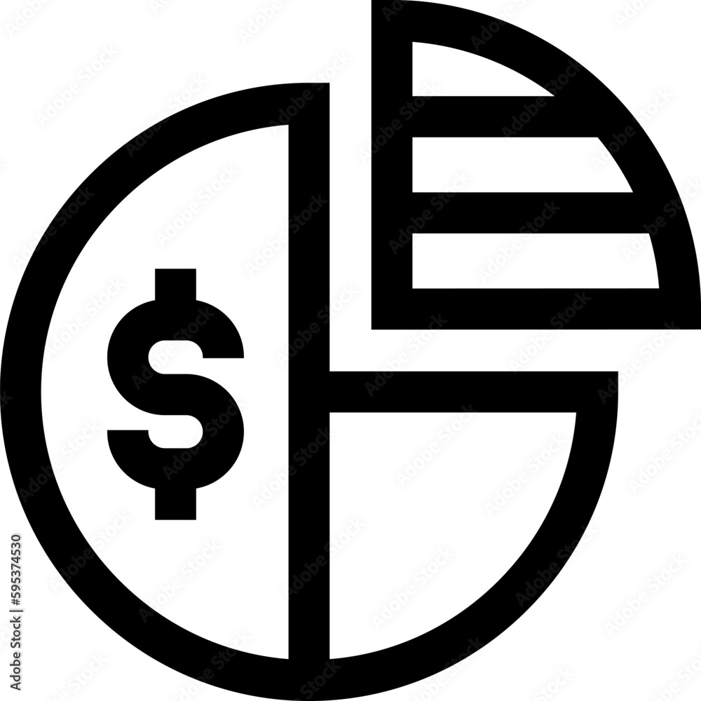 Transparent Pie Chart icon. Pie Chart isolated on transparent ...