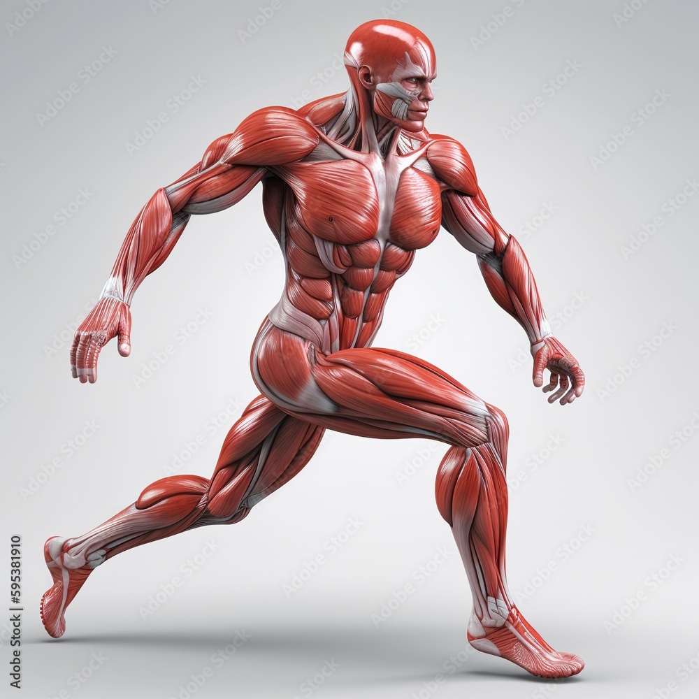 muscle anatomy man. generative ai Stock Illustration | Adobe Stock