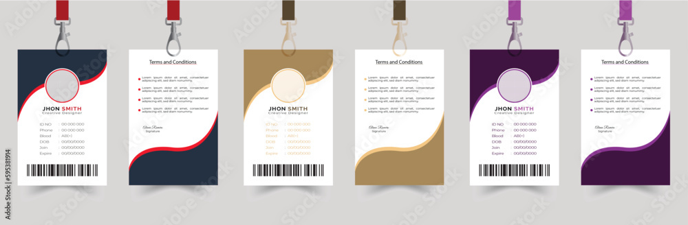 Modern Identity Card Corporate Id card design template Id Card Template ...