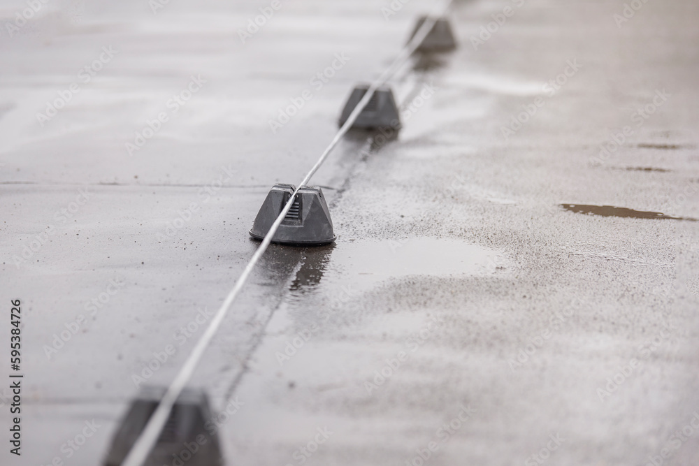 Thick aluminum wire for grounding buildings. Grounding wire to protect ...