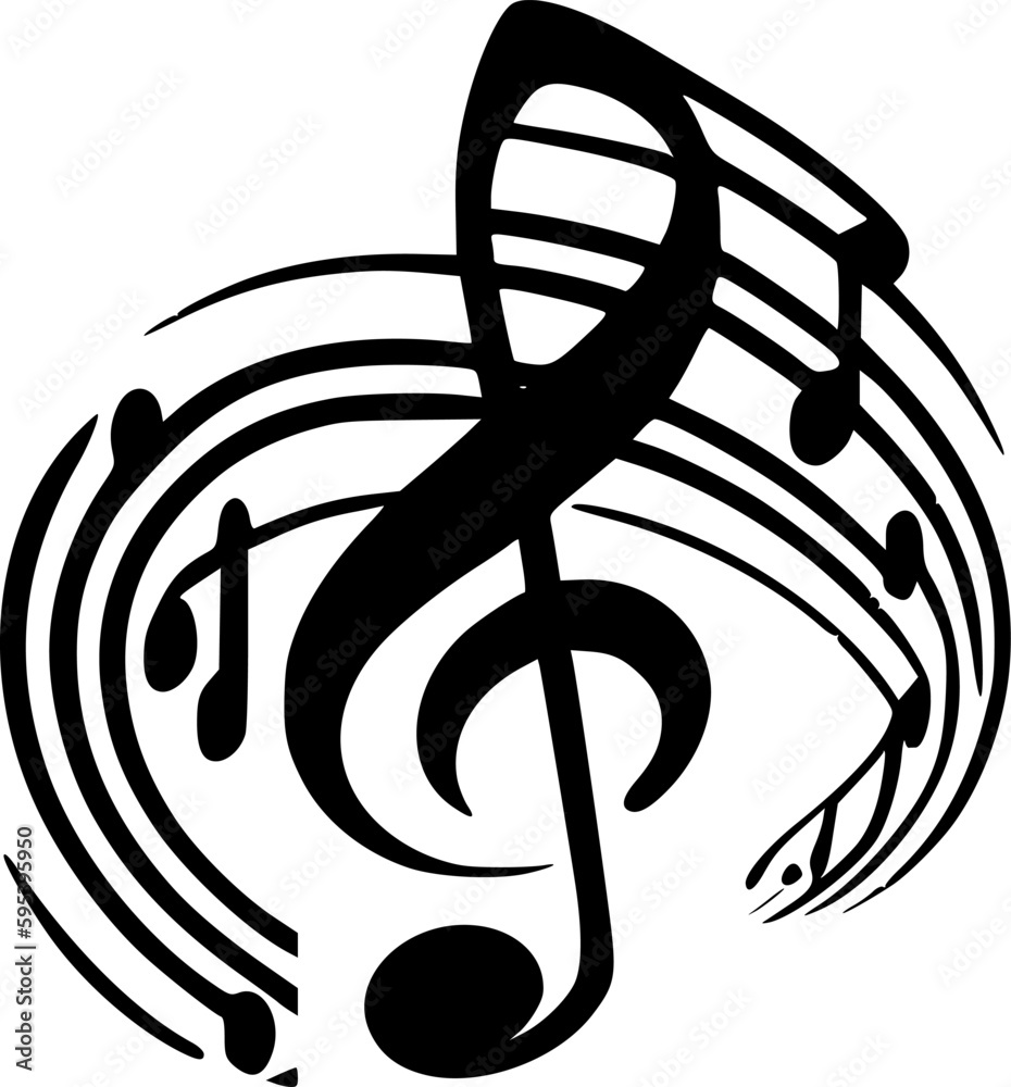 Music Notes | Minimalist and Simple Silhouette - Vector illustration ...