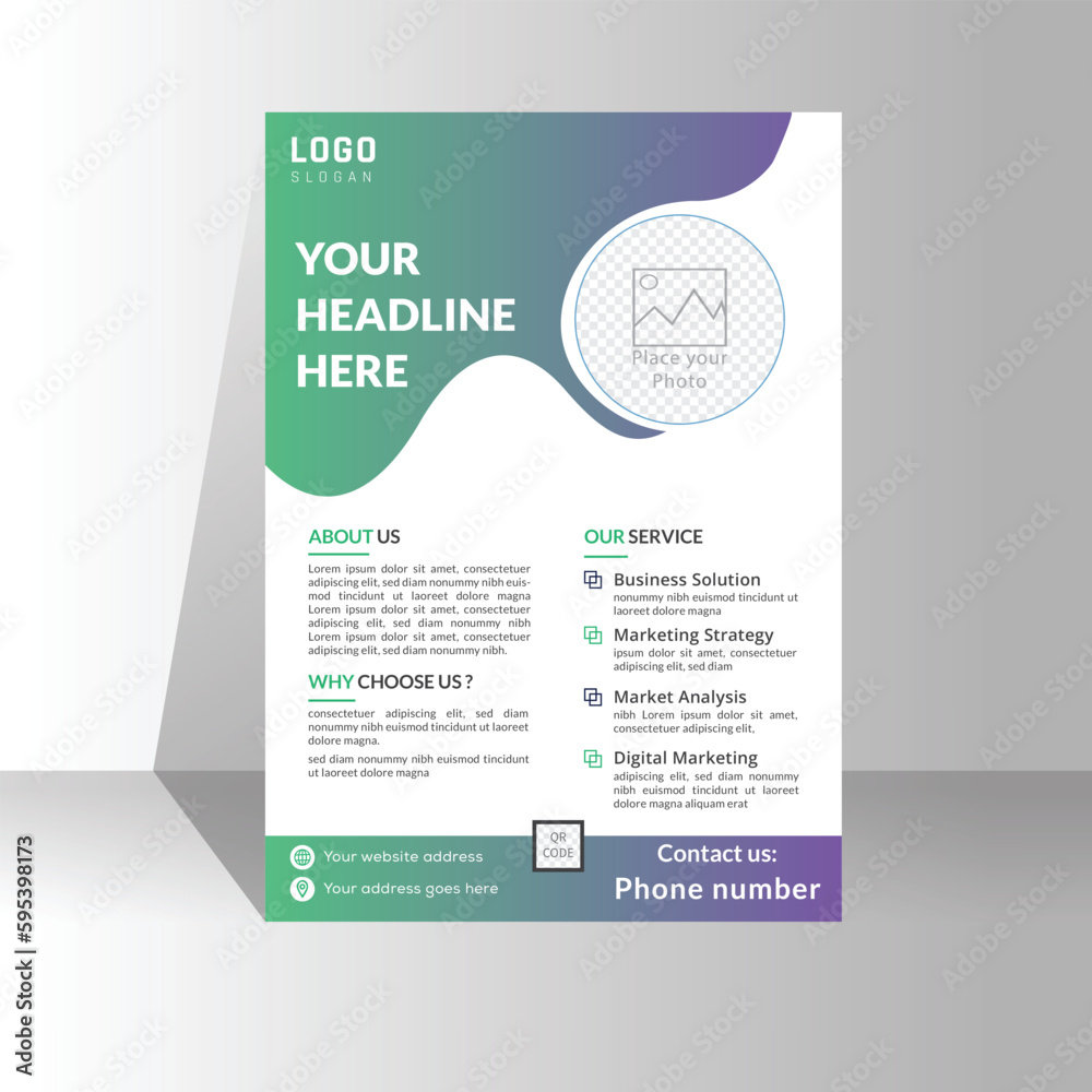 Modern flyer design for advertising promotion and growth company ...