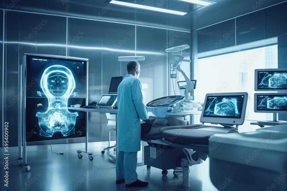 Advanced medical technology improving patient care through research and development. Generative ...