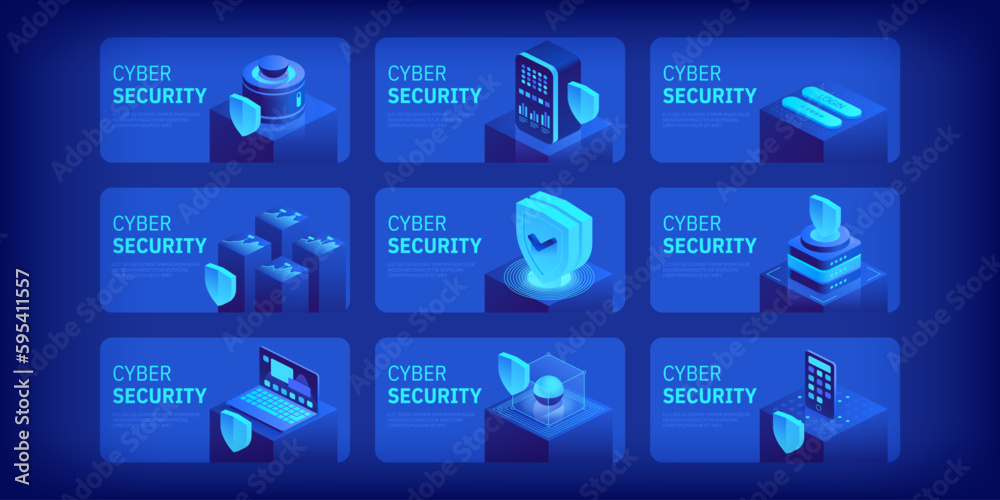 Cyber security concept. Antivirus, encryption, cloud data protection ...
