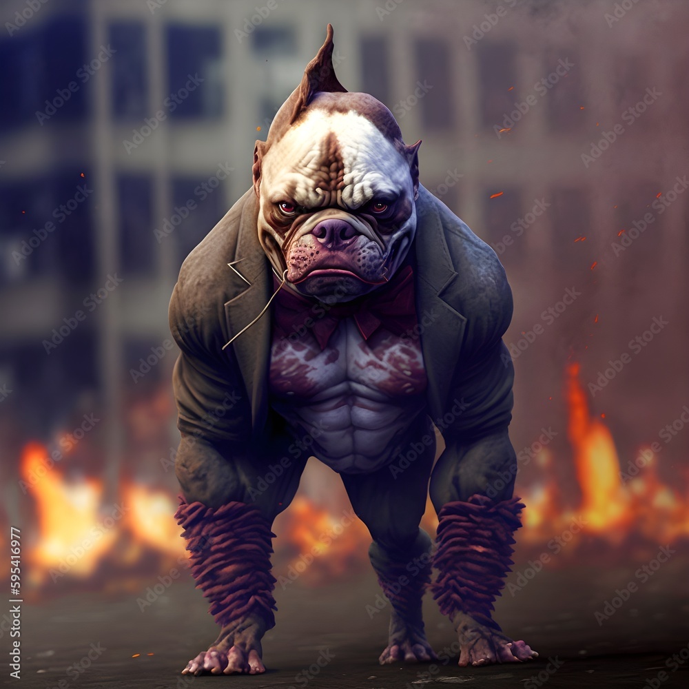 villian the joker standing up in front of a burning building smoke fire ...