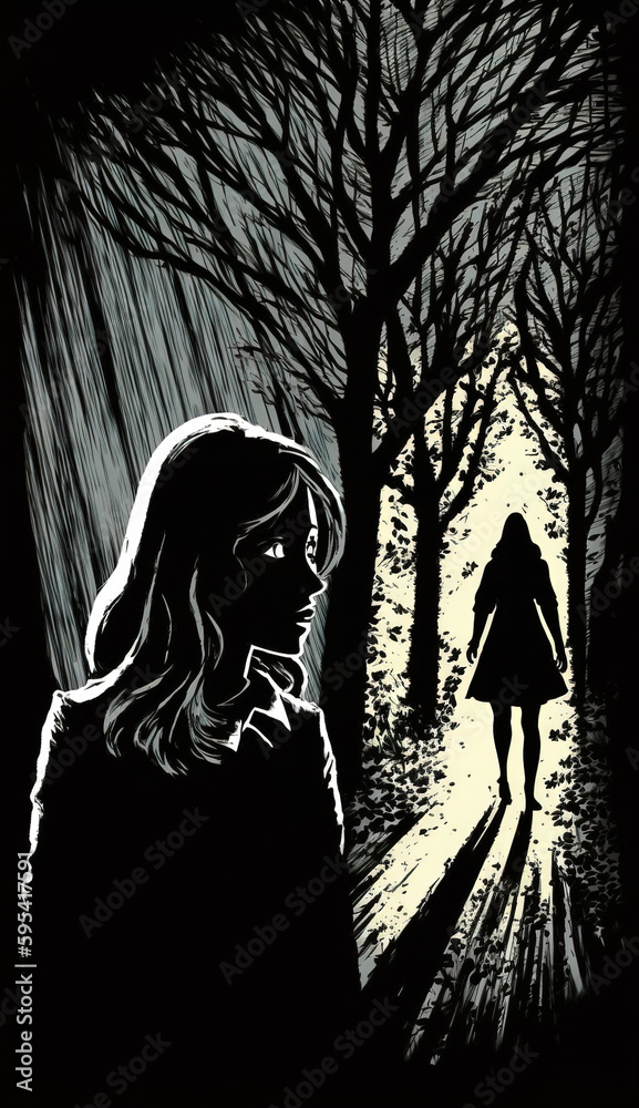 dark shadows chasing people mental health concept, depression, Anxiety ...