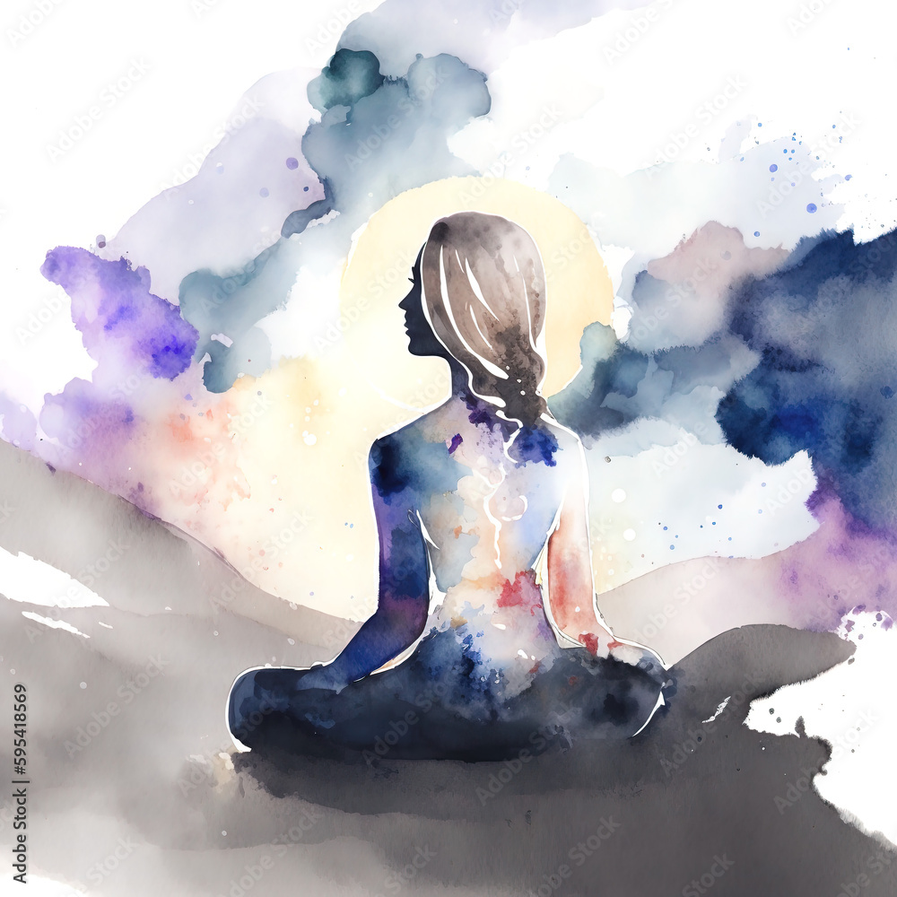 Meditation and mindfulness lifestyle mental health concept, spiritual ...