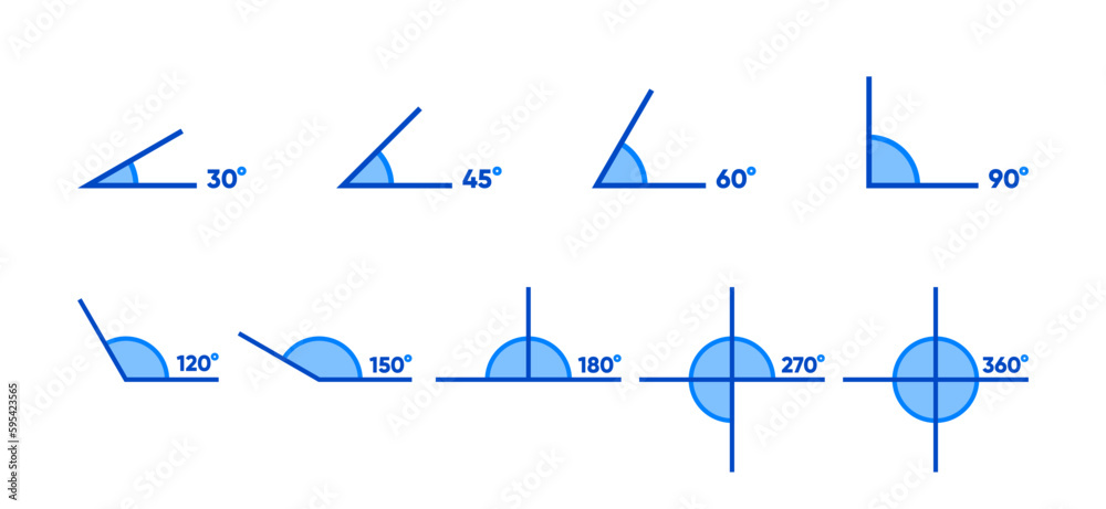 Collection Mathematics Angles. 30, 45, 60, 90, 120, 150, 180, 270 and ... Collection Mathematics Angles. 30, 45, 60, 90, 120, 150, 180, 270 and ...