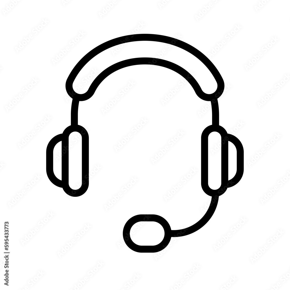 Icono de audífonos. Auriculares. Concepto de comunicación. Centro de ...
