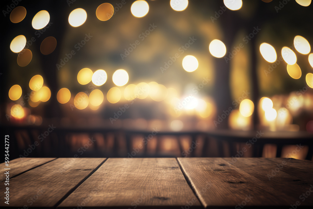 Empty wood table for product display in blur background of admirable ...