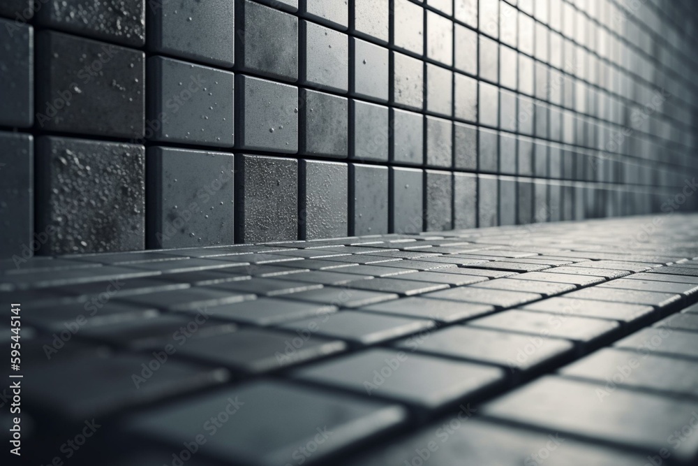 Modern square tile background with polished concrete 3D blocks ...