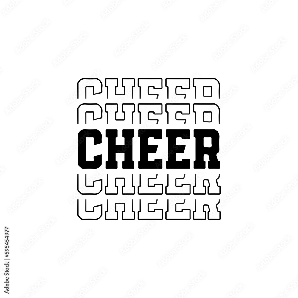 Cheer Svg, Stacked Cheer Svg, Cheerleading Svg, cheer team svg ...