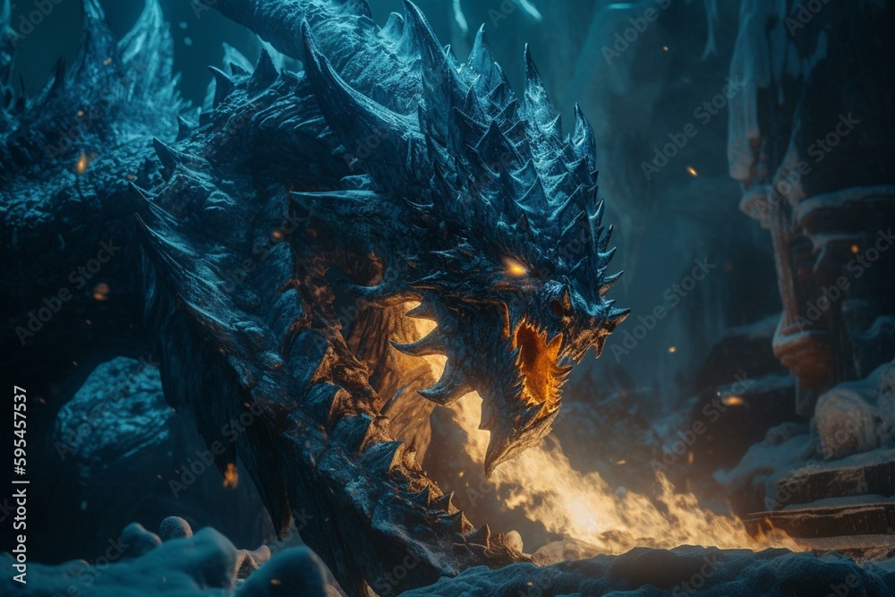 Sindragosa exhales icy flames in Warcraft's Northrend. Generative AI ...