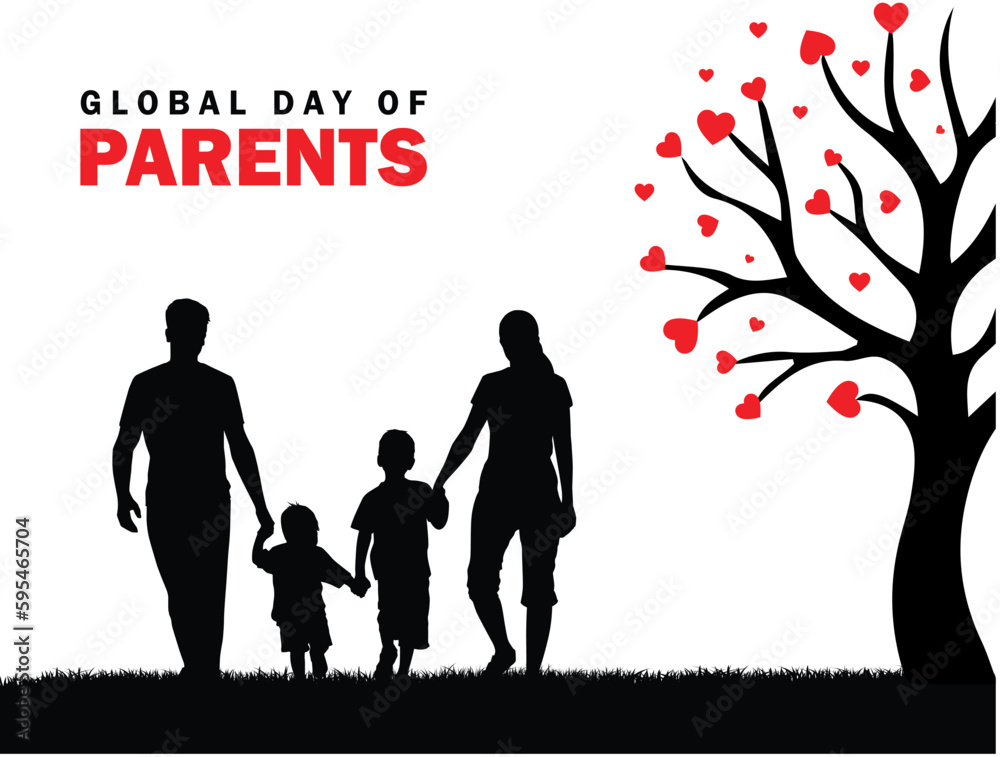 Parents day, vector illustration, flyer, banner, social media post ...