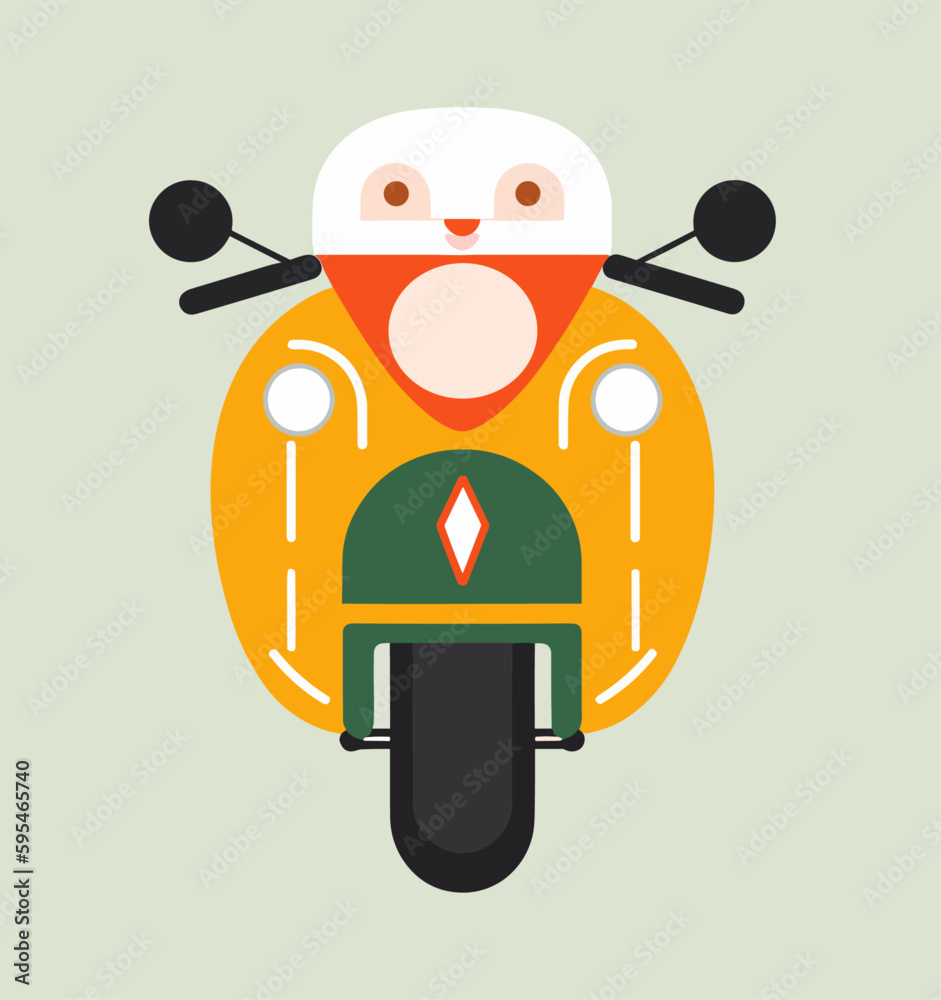 cartoon bike logo, vector illustration of a bike Stock Vector | Adobe Stock