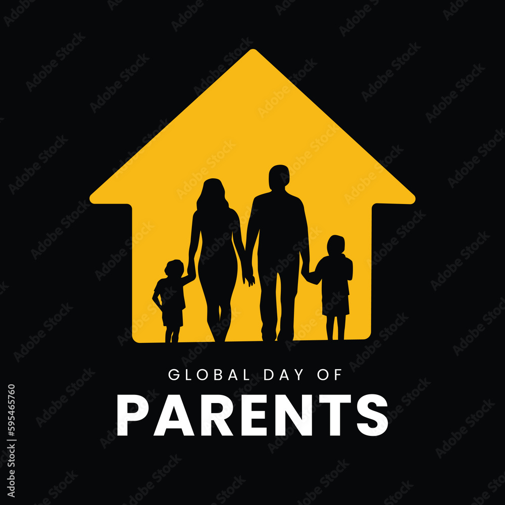 Parents day, vector illustration, flyer, banner, social media post ...