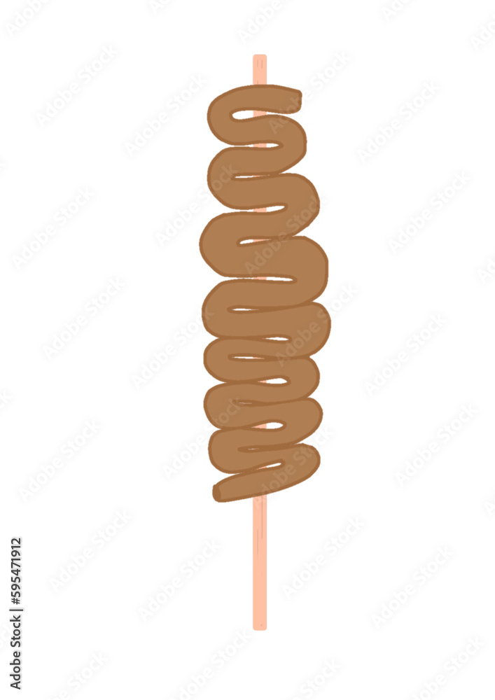 Chicken Isaw In A Stick Filipino Snack Street Food Stock Vector | Adobe ...