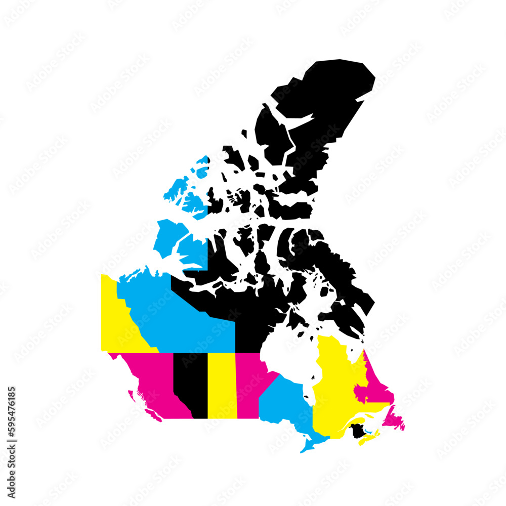 Canada political map of administrative divisions - provinces and ...