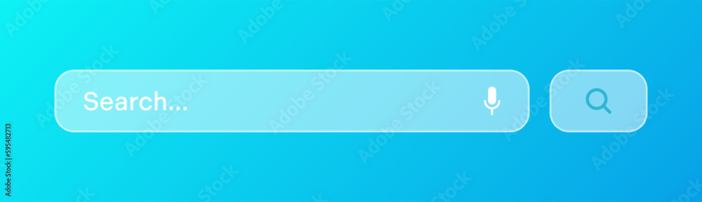 Transparent search bar. Internet browser engine with search box ...