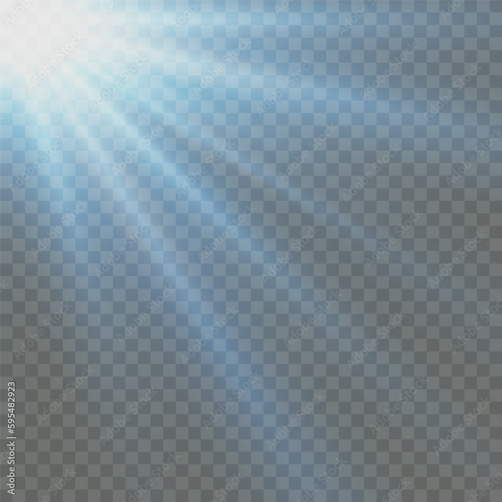Sunlight translucent special light effect design. Isolated sunny ...