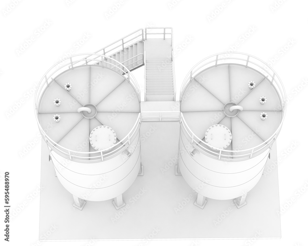 Gas tank isolated on transparent background. 3d rendering ...