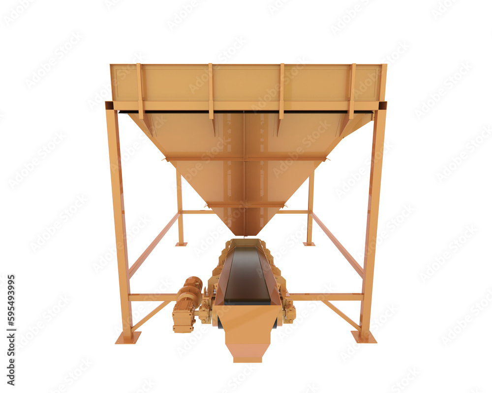 Sand funnel isolated on transparent background. 3d rendering ...