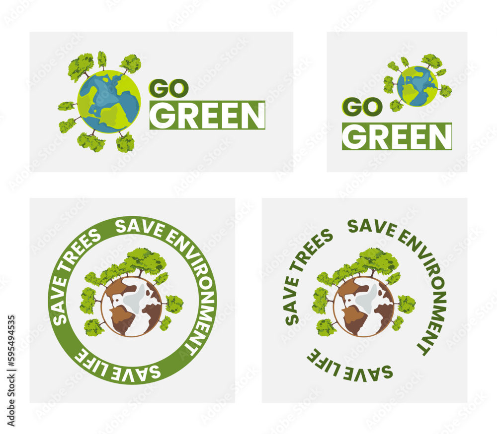 Vector illustration of Earth day or environment conservation concept ...