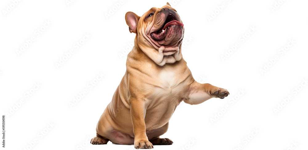 Happy buldog isolated on transparent background. PNG. Banner dog ...