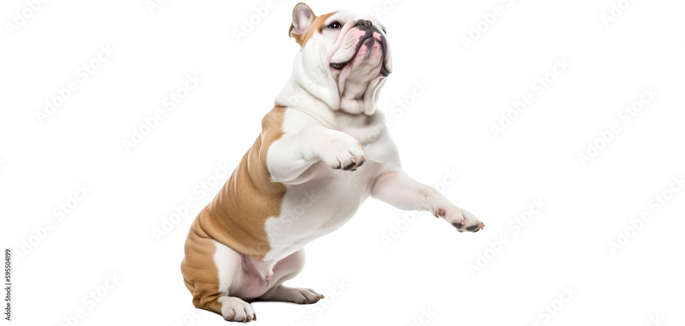 Happy buldog isolated on transparent background. PNG. Banner dog ...