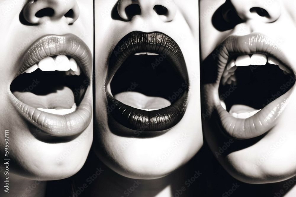 a poster with four types of mouths in front of one - Generative AI ...
